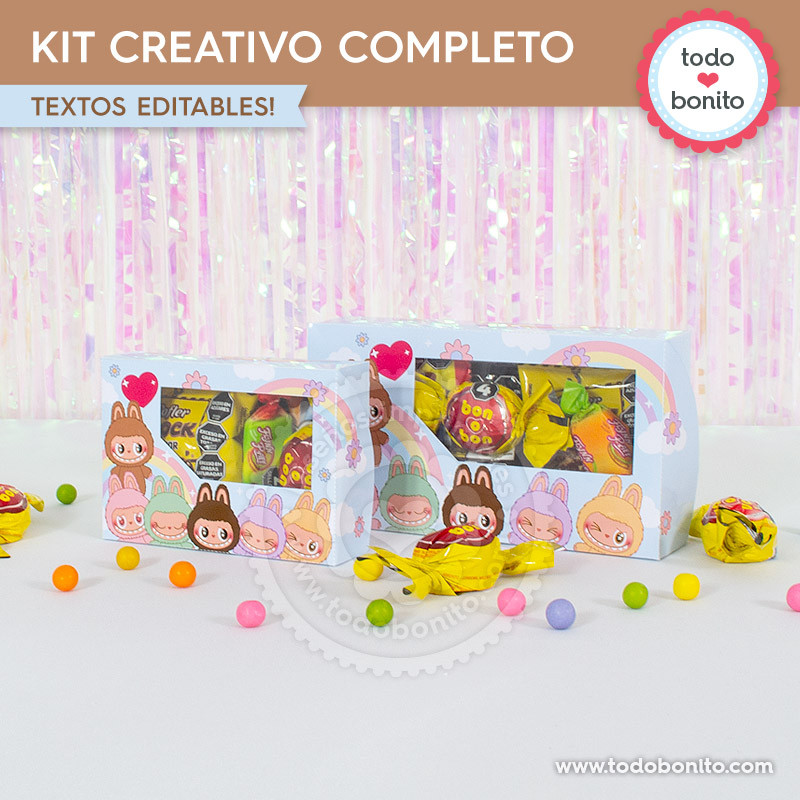 Kit creativo imprimible de Labubu para regalar o decorar
