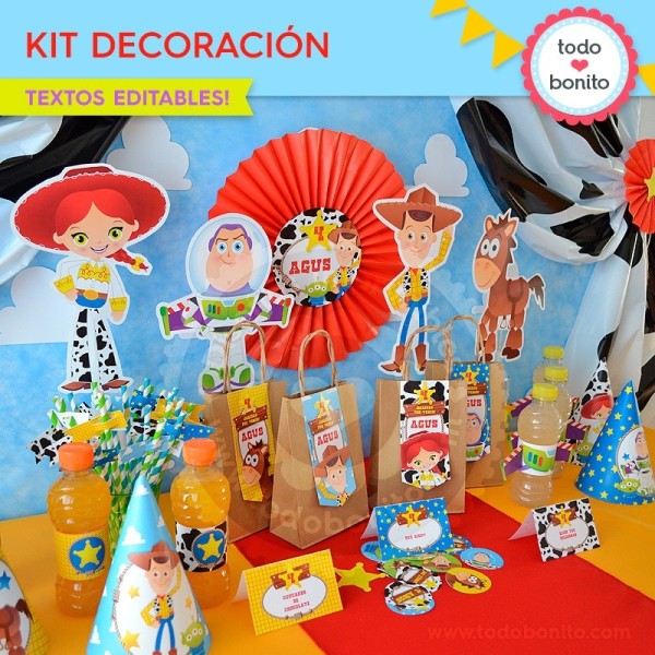 Toy Story: Kit imprimible para decoración de fiestas inolvidables