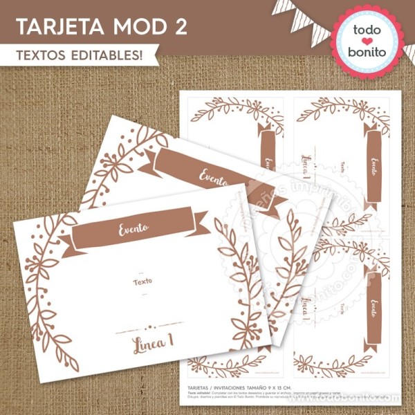 Rústico: estampita MOD 2 imprimible y digital
