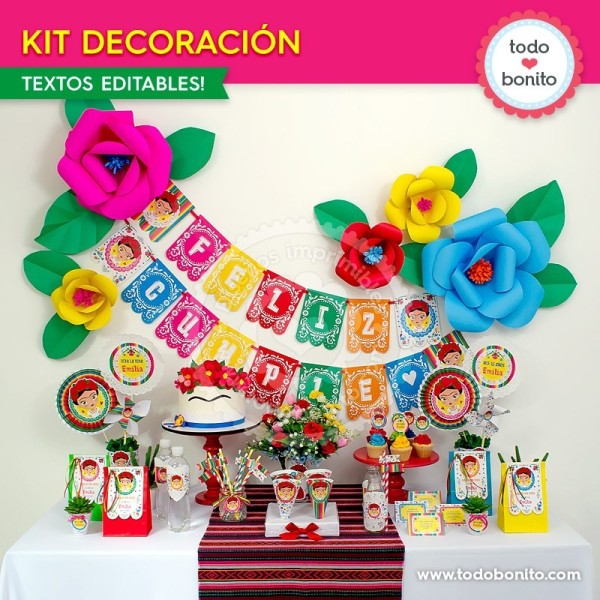 kits imprimibles de Frida Kahlo