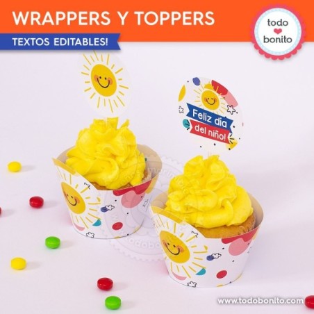 Infantil: wrappers y toppers