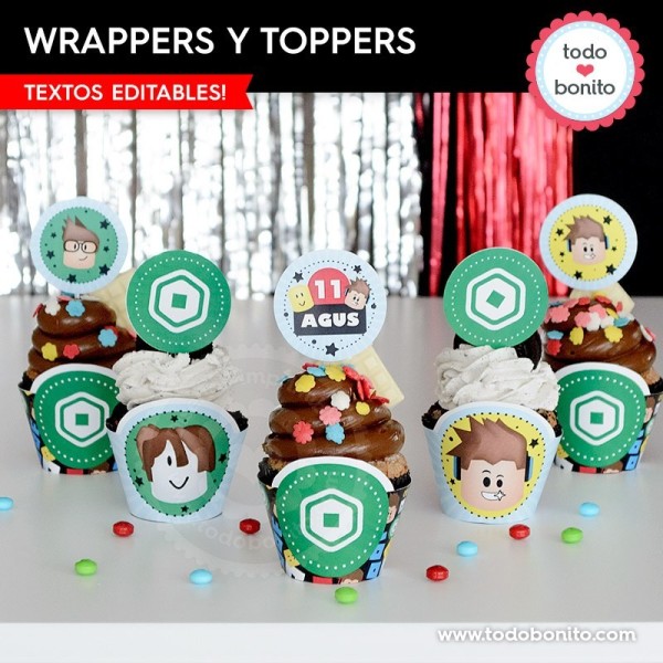 Roblox: wrappers y toppers cupcakes