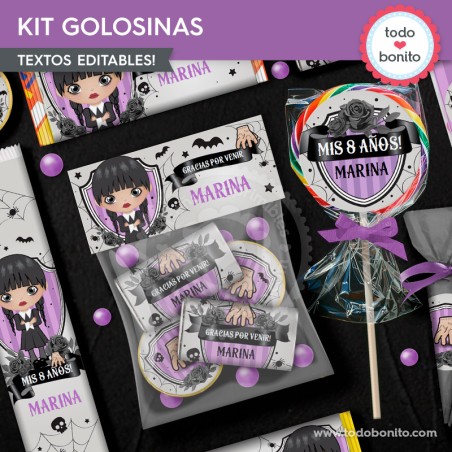 Kits imprimibles de Merlina Addams