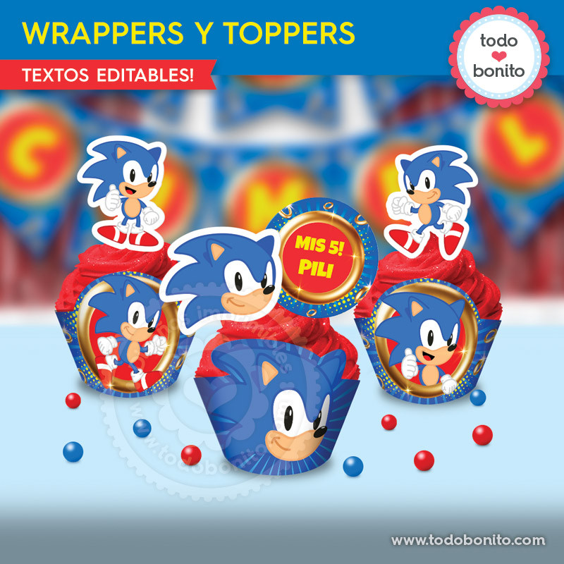 Wrappers y Toppers para imprimir y decorar cupcakes