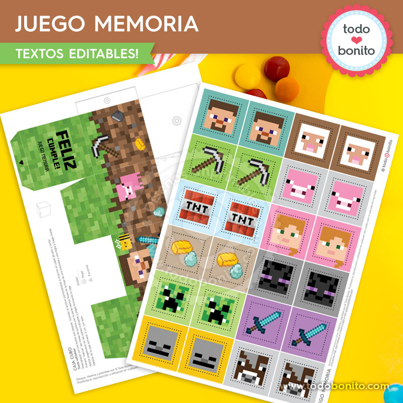 Minecraft: juego memoria