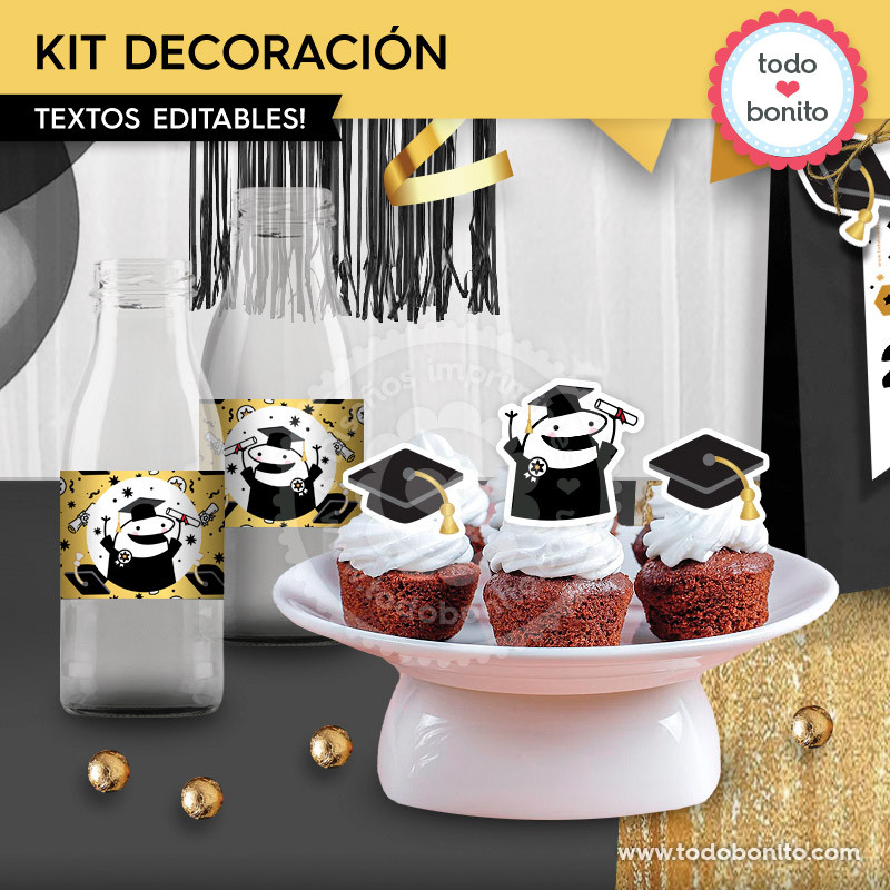 Graduación Flork: Kit imprimible para decoración de fiestas divertidas