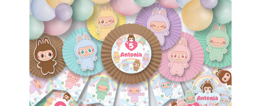 Kits imprimibles de Labubu para decorar fiestas únicas
